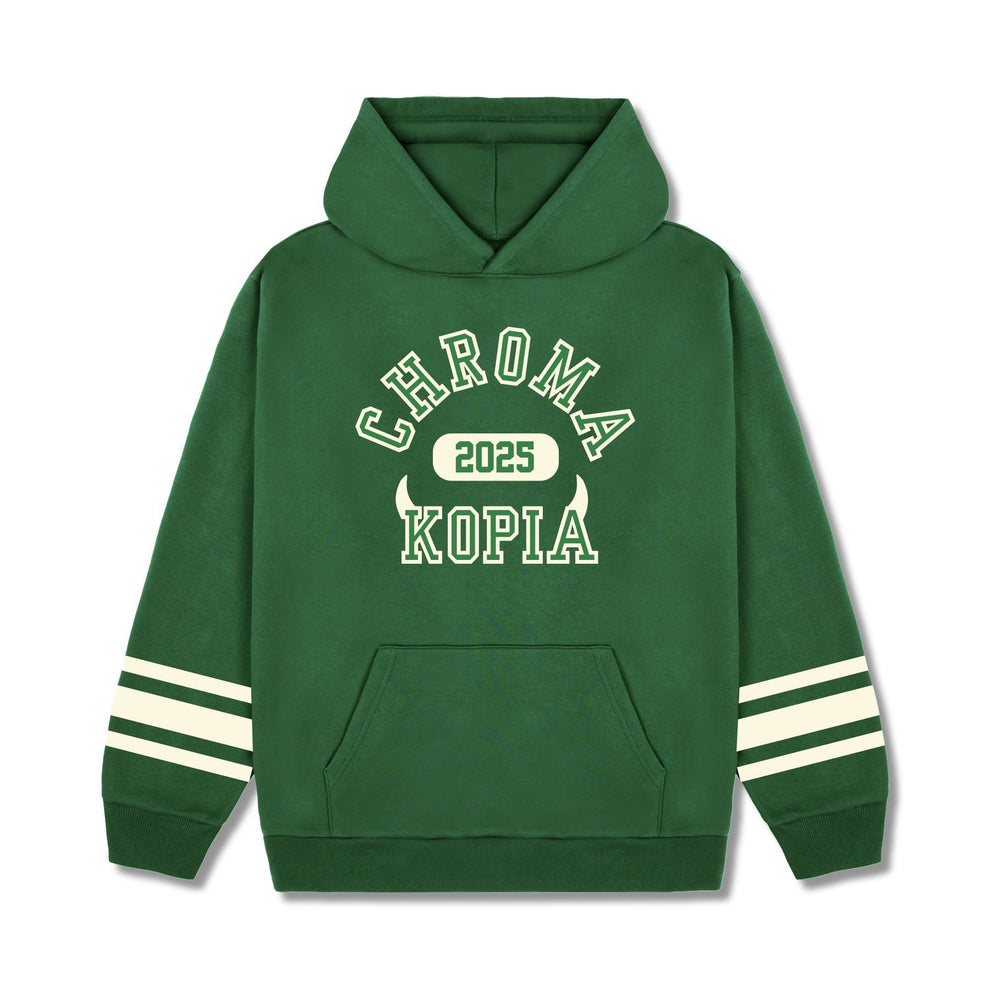 CHROMAKOPIA MERCH - CHROMAKOPIA SIGNATURE VARSITY GREEN TOUR HOODIE ...